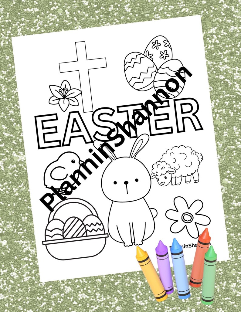 Hoja para colorear de Pascua para niños Página para colorear de ...
