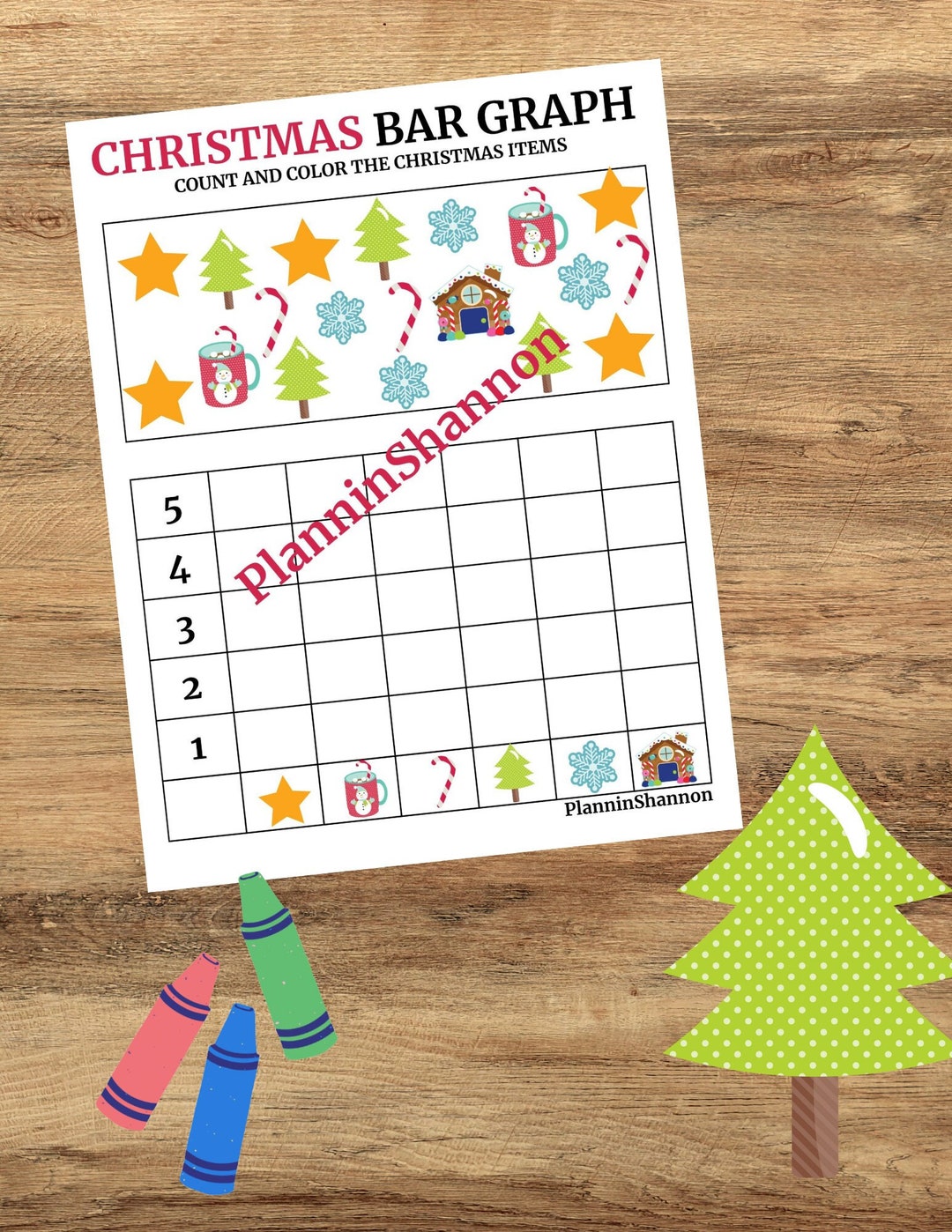 Bar Graph Math Graphing Christmas Bar Graph Math Centers - Etsy