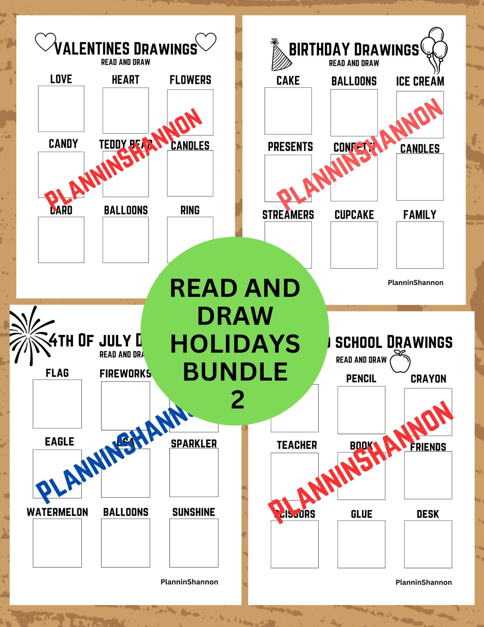 Read and Draw Holiday Worksheet for Kids Writing and Drawing Sheet - Etsy