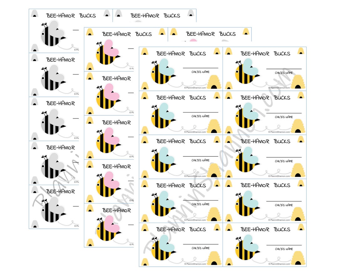 Bee-havior Bucks Kids' Behavior/reward Tickets, or Even Classroom ...