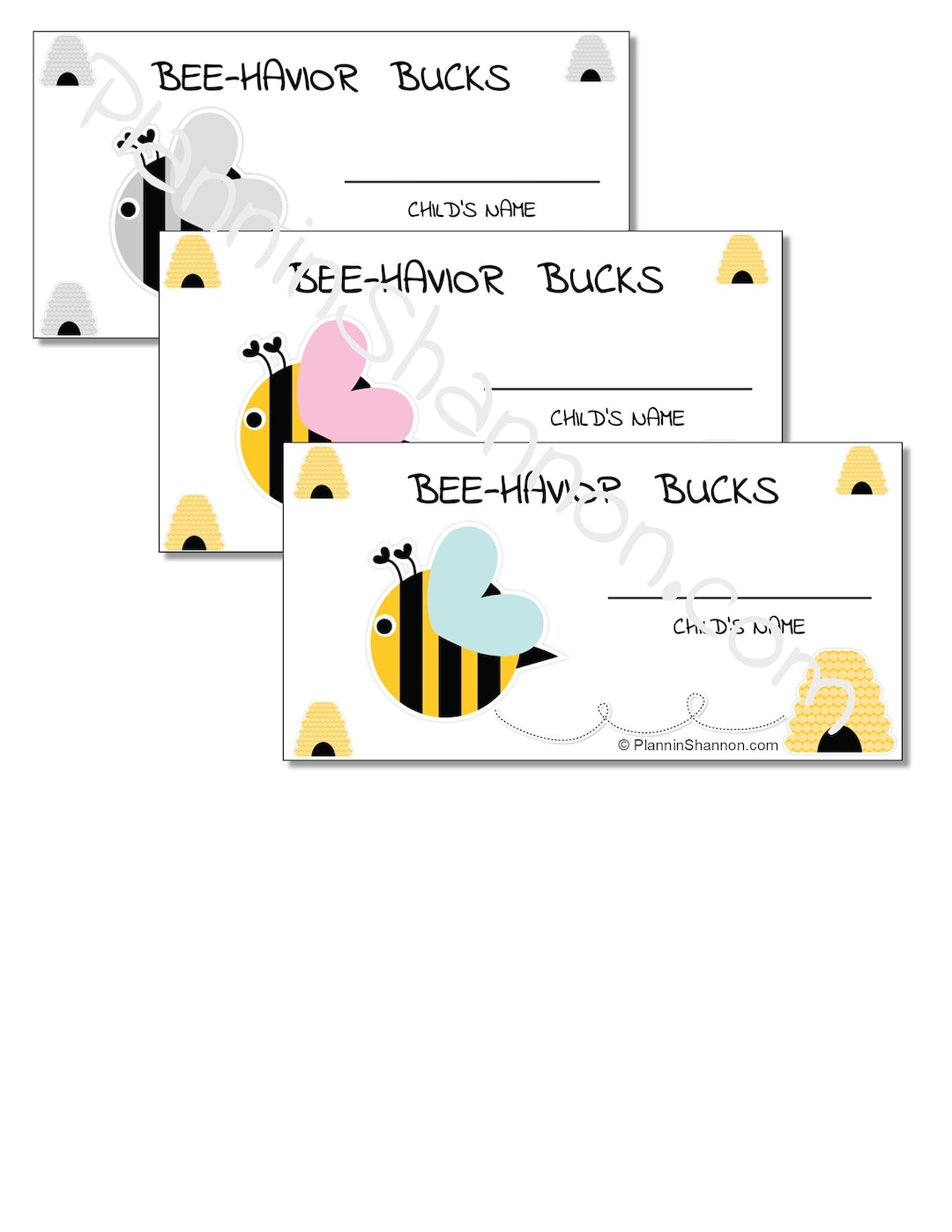 Bee-havior Bucks Kids' Behavior/reward Tickets, or Even Classroom ...