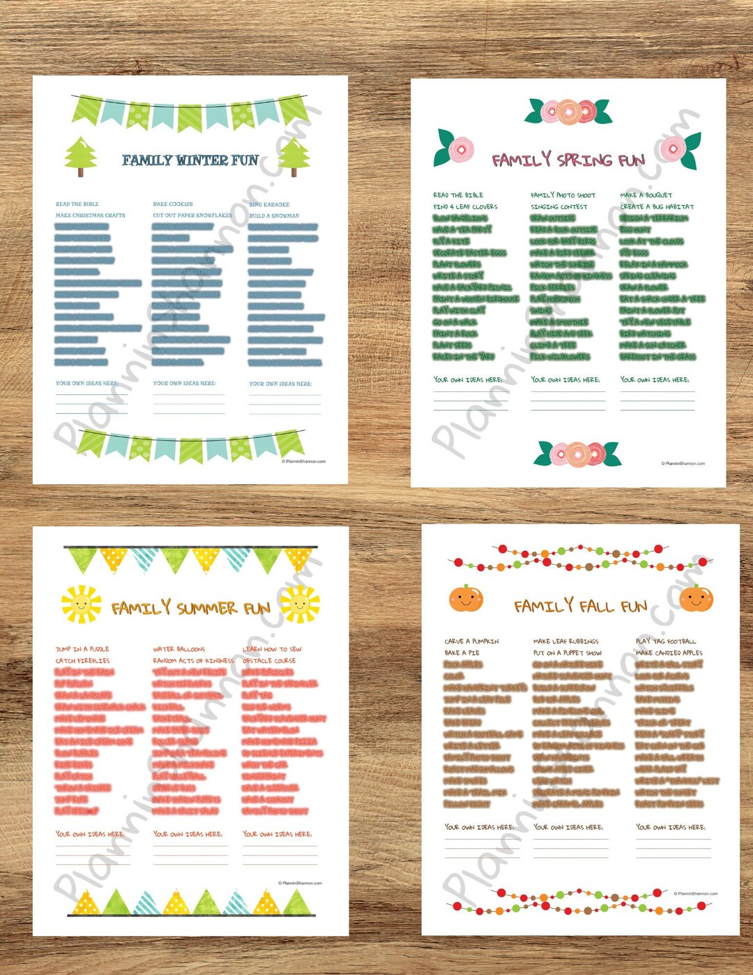 Seasonal Lists for Fun, Family Fun Seasonal Lists, Seasonal Fun, Fun ...