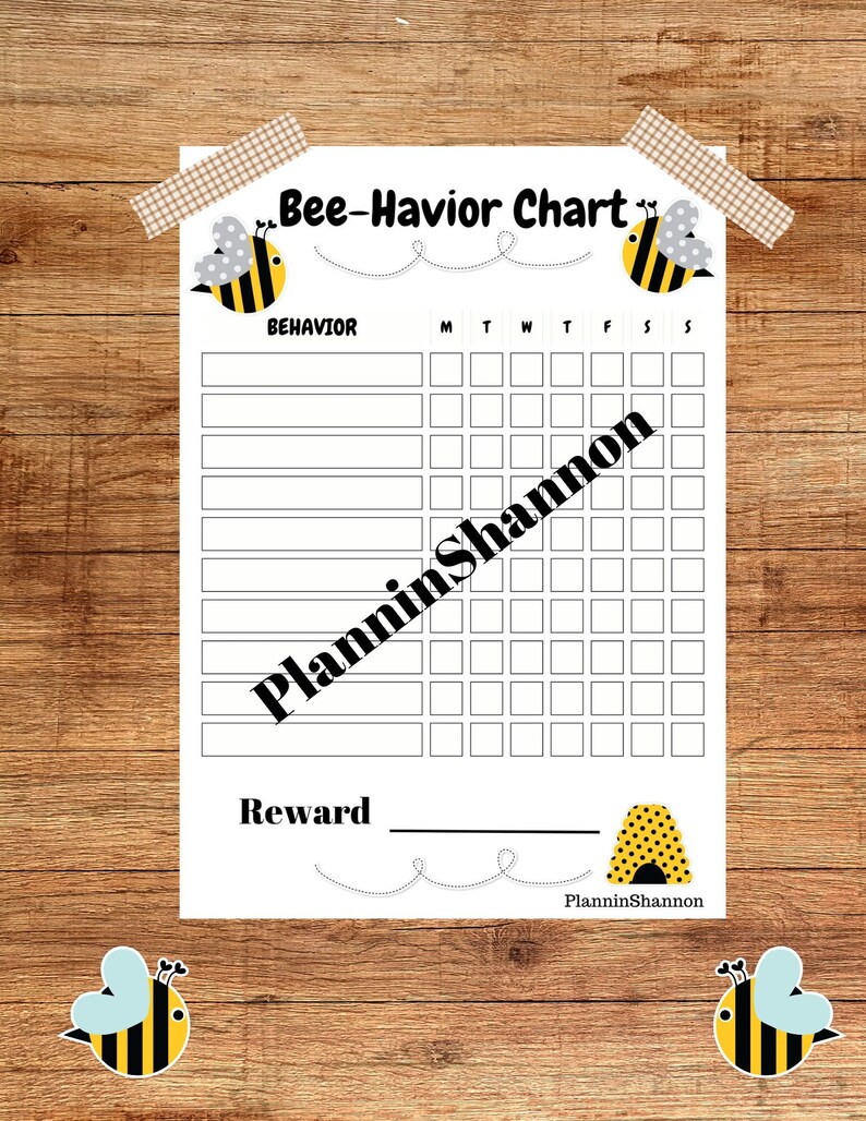 Behavior Chart Kids Classroom Chart Rewards Chart Behavior Management ...