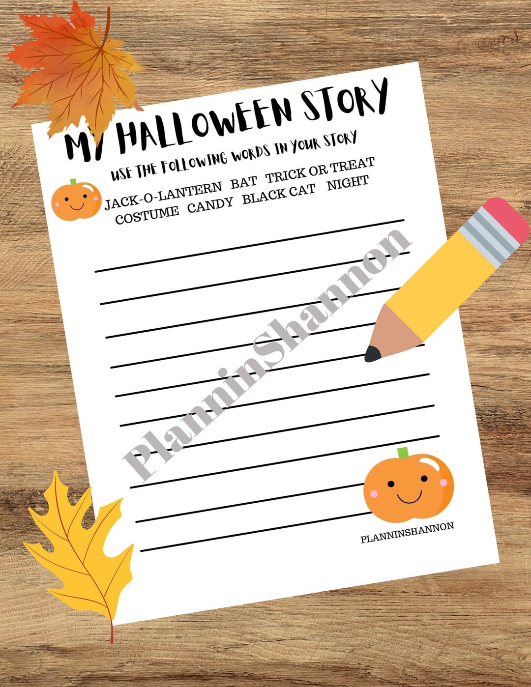 Writing Practice Story Halloween Writing Homeschool Writing - Etsy