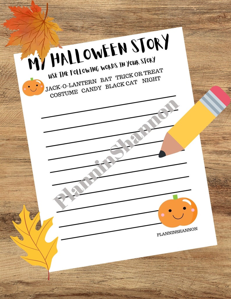 Writing Practice Story Halloween Writing Homeschool Writing - Etsy