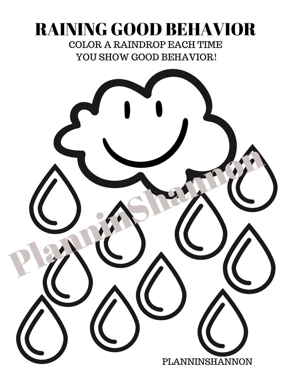 Good Behavior Homeschool Coloring Page Classroom Management - Etsy