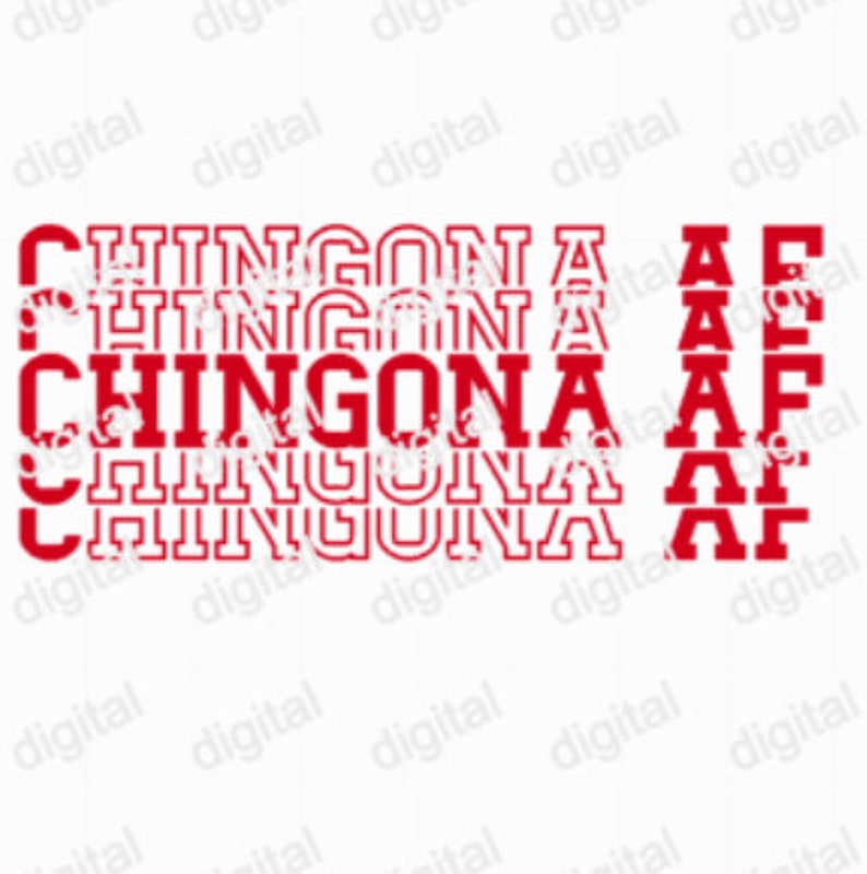 Chingona AF Stacked Jpeg Png Clipart Svg Digital Instant Download - Etsy