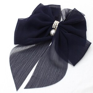 Chiffon Ribbon Hair Pin Pearl Hair Clip Hair Accessory Hair - Etsy