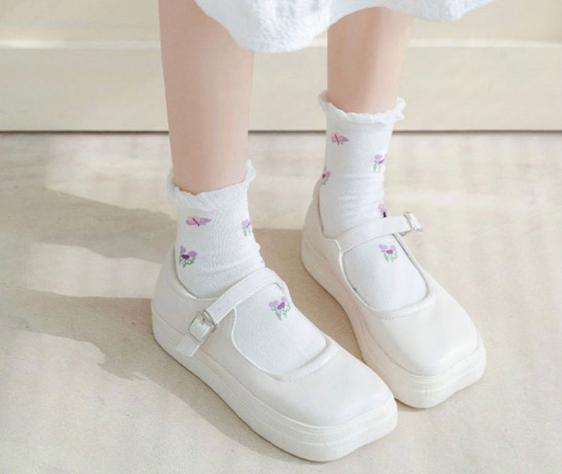 Women Socks Flower Socks Spring/ Summer Socks Cotton Socks - Etsy