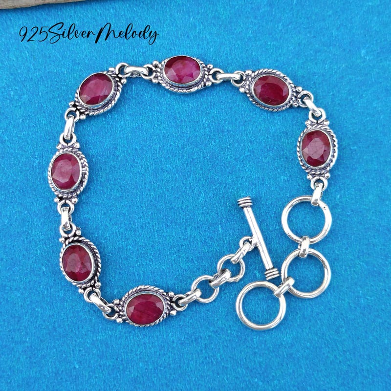 Ruby Bracelet - Etsy