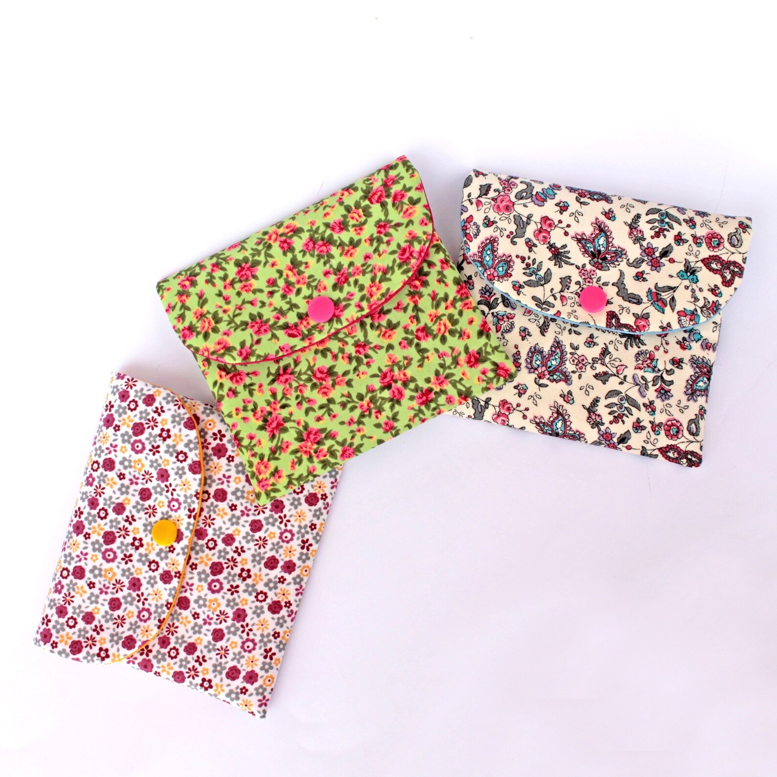 Sanitary Pouch, Cotton Sanitary Pad Organizer, Tampon Pouch, Pad Pouch ...