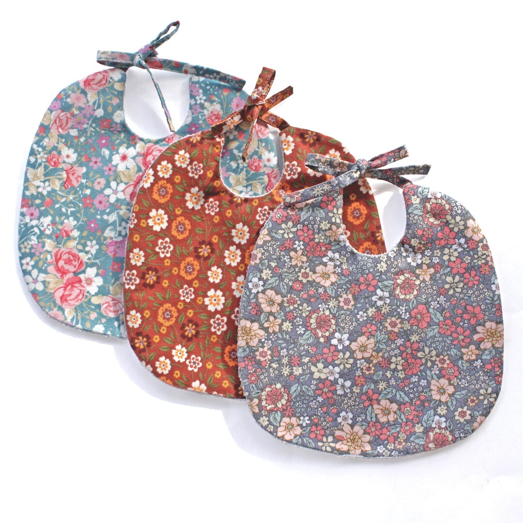 Baberos recién nacidos, baberos de bebé florales, baberos de flores ...