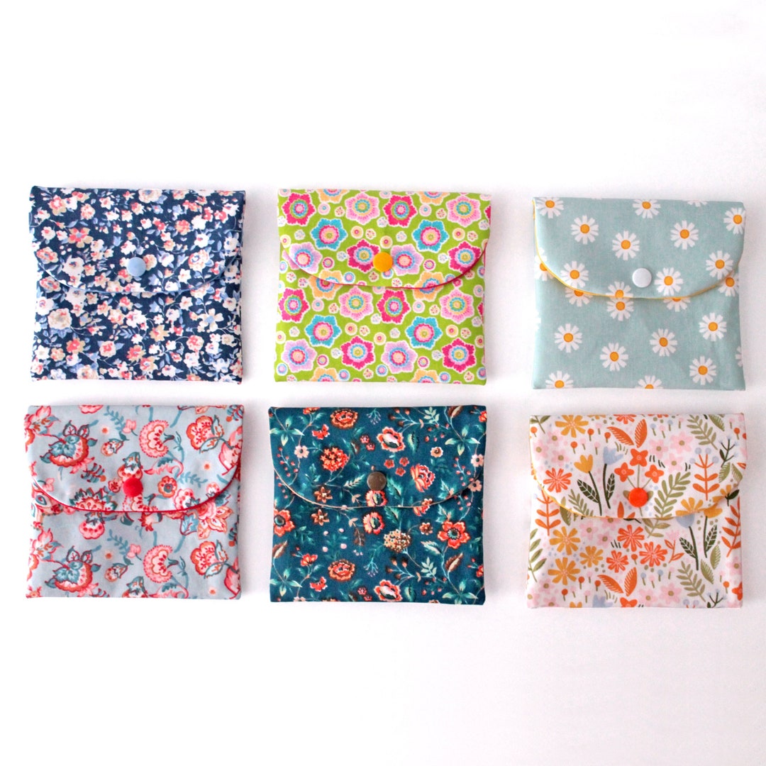 Sanitary Pouch, Cotton Sanitary Pad Organizer, Tampon Pouch, Pad Pouch ...