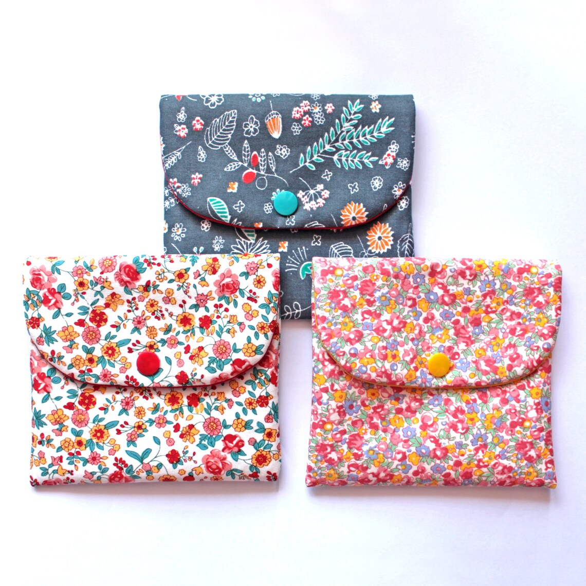 Sanitary Pouch, Cotton Sanitary Pad Organizer, Tampon Pouch, Pad Pouch ...