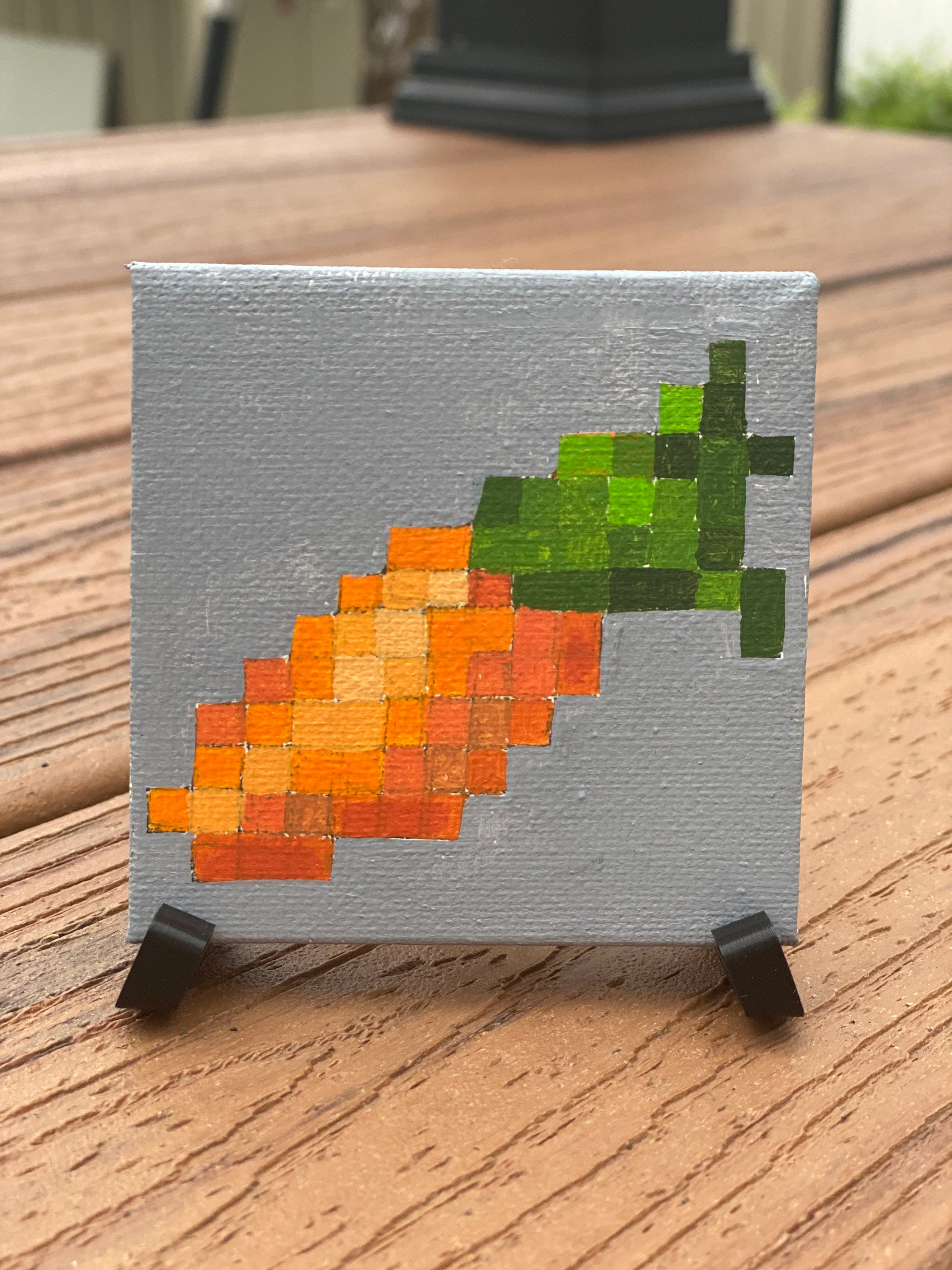 3x3 Carrot Item Minecraft Inspired - Etsy UK