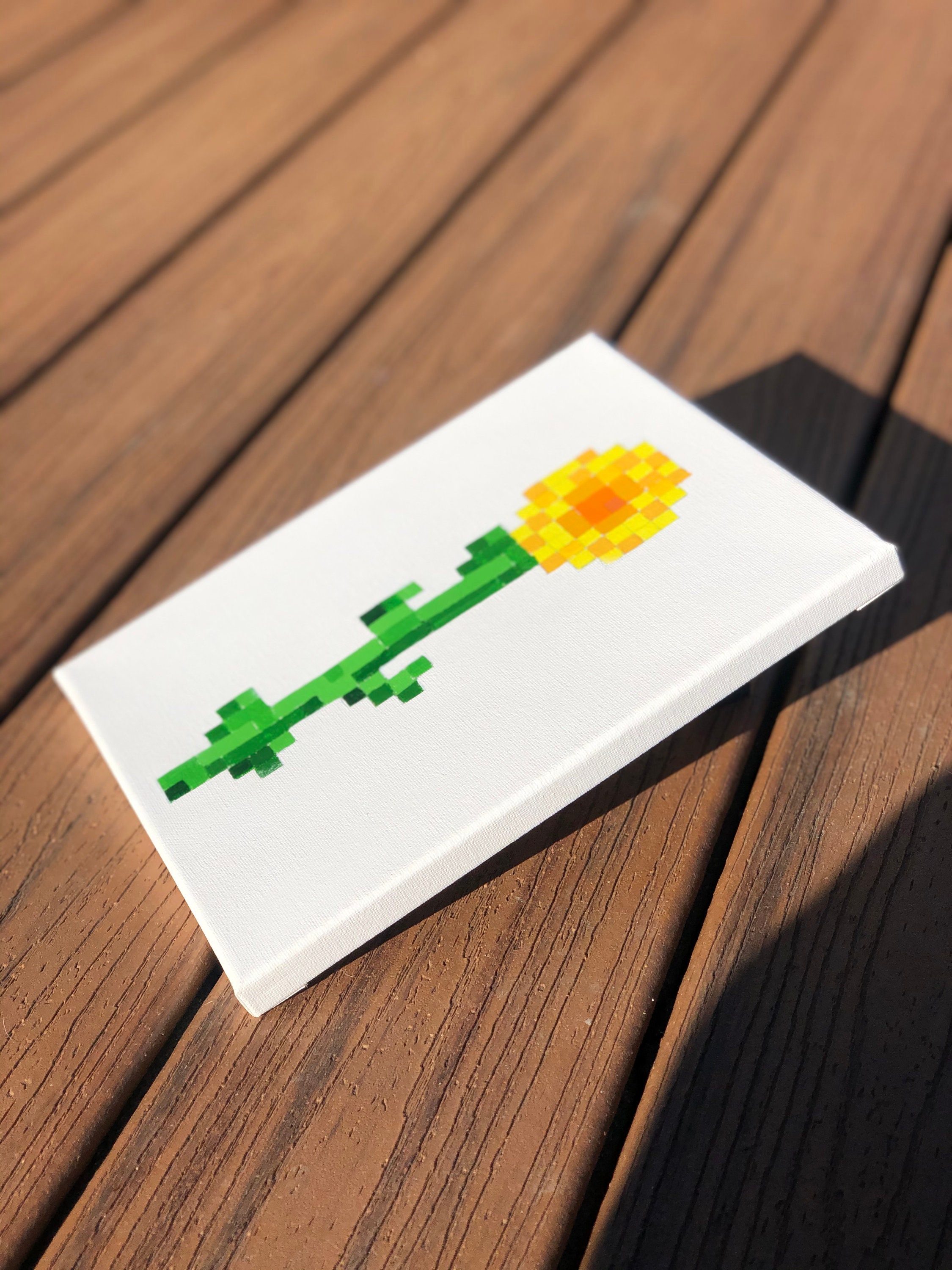 8 x 10 Sunflower Minecraft inspired - Etsy Nederland