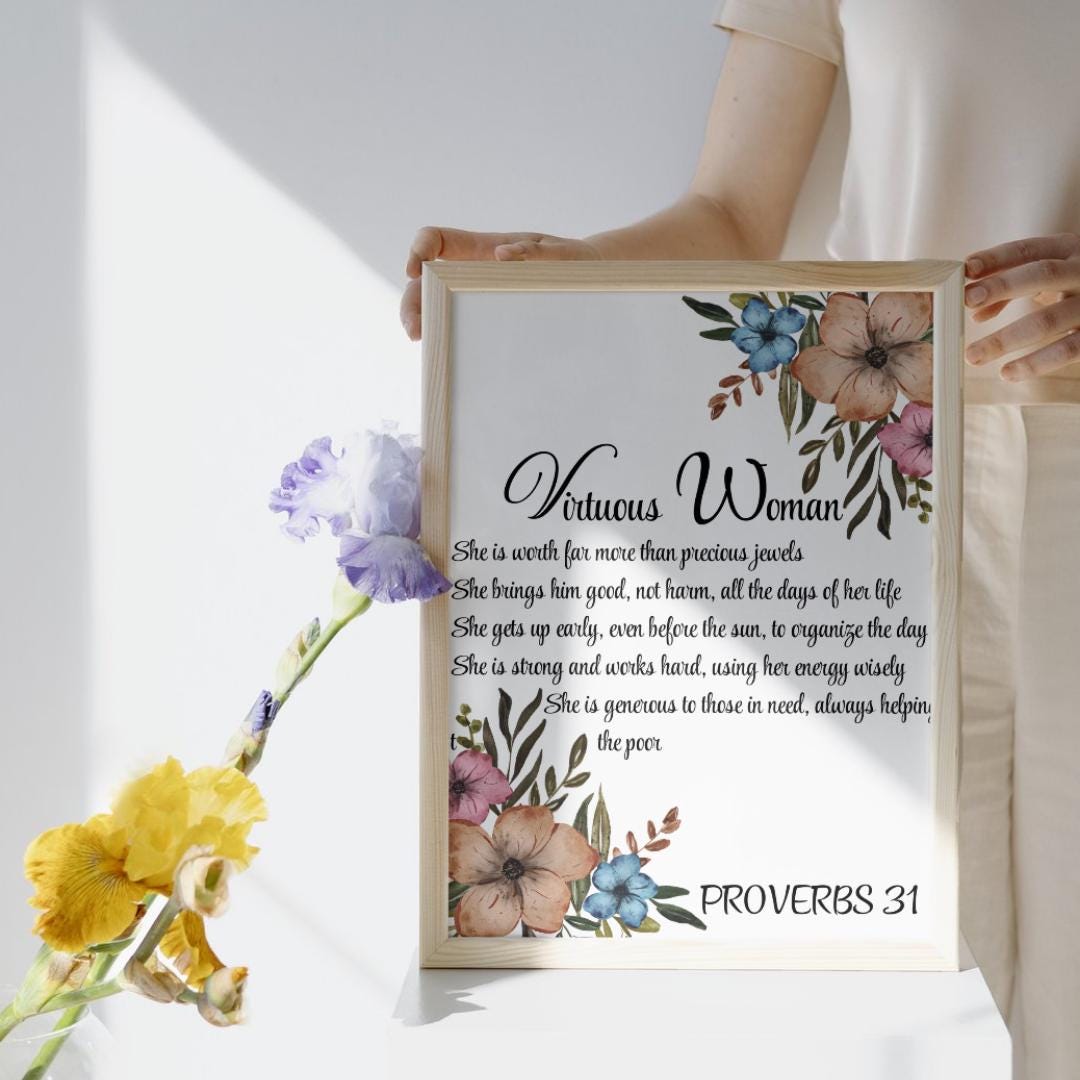 Virtuous Woman Proverbs 31 Art Print (PDF Download) - Etsy