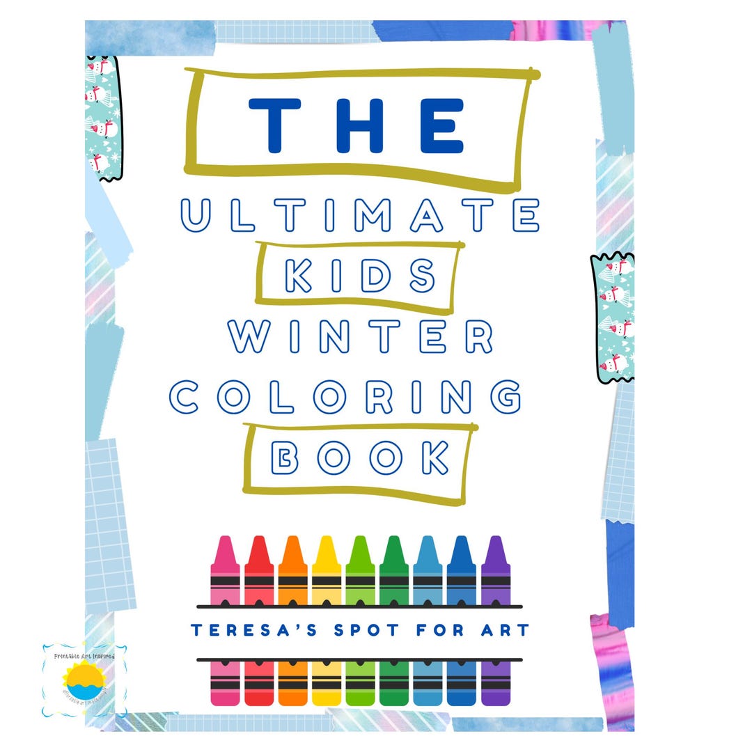 Winter Alphabet Coloring Book for Kids: 34 Fun Pages (digital Download ...
