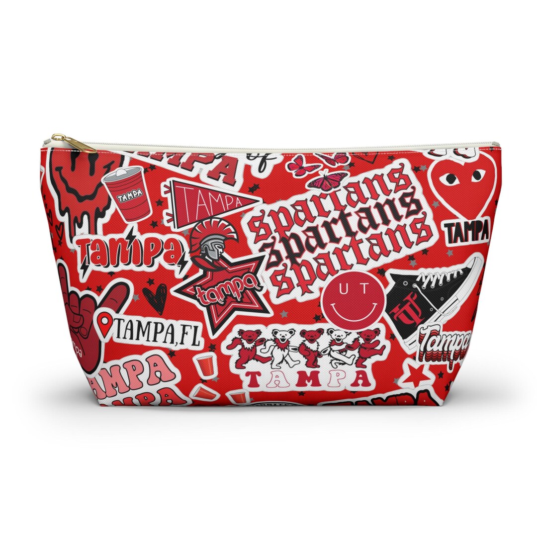 SPARTAN University of Tampa Makeup Bag | Custom Graduation Gift | Bed ...
