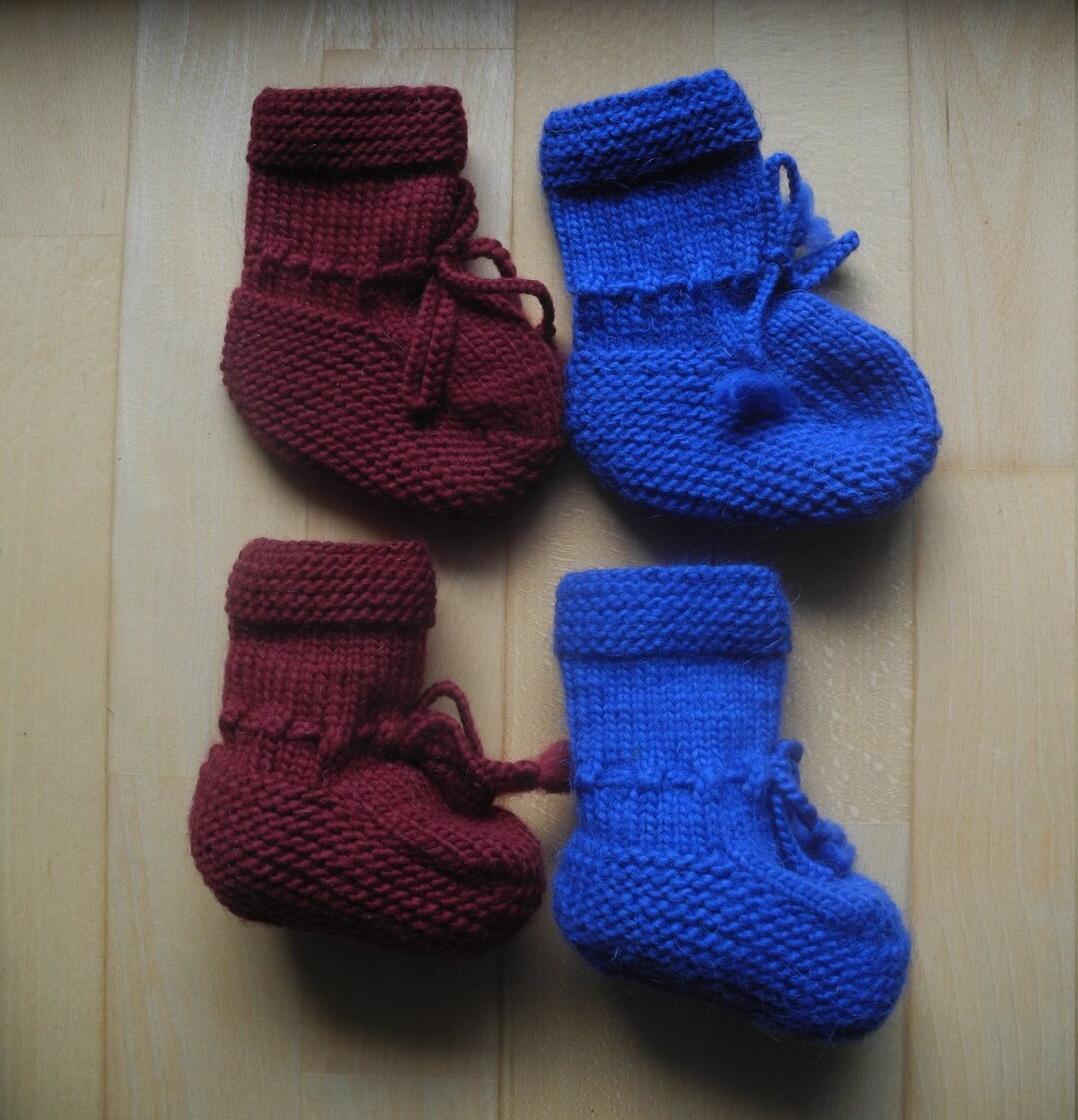 Thick Warm Baby Boot Socks 100% Virgin Wool Voguecrafter - Etsy