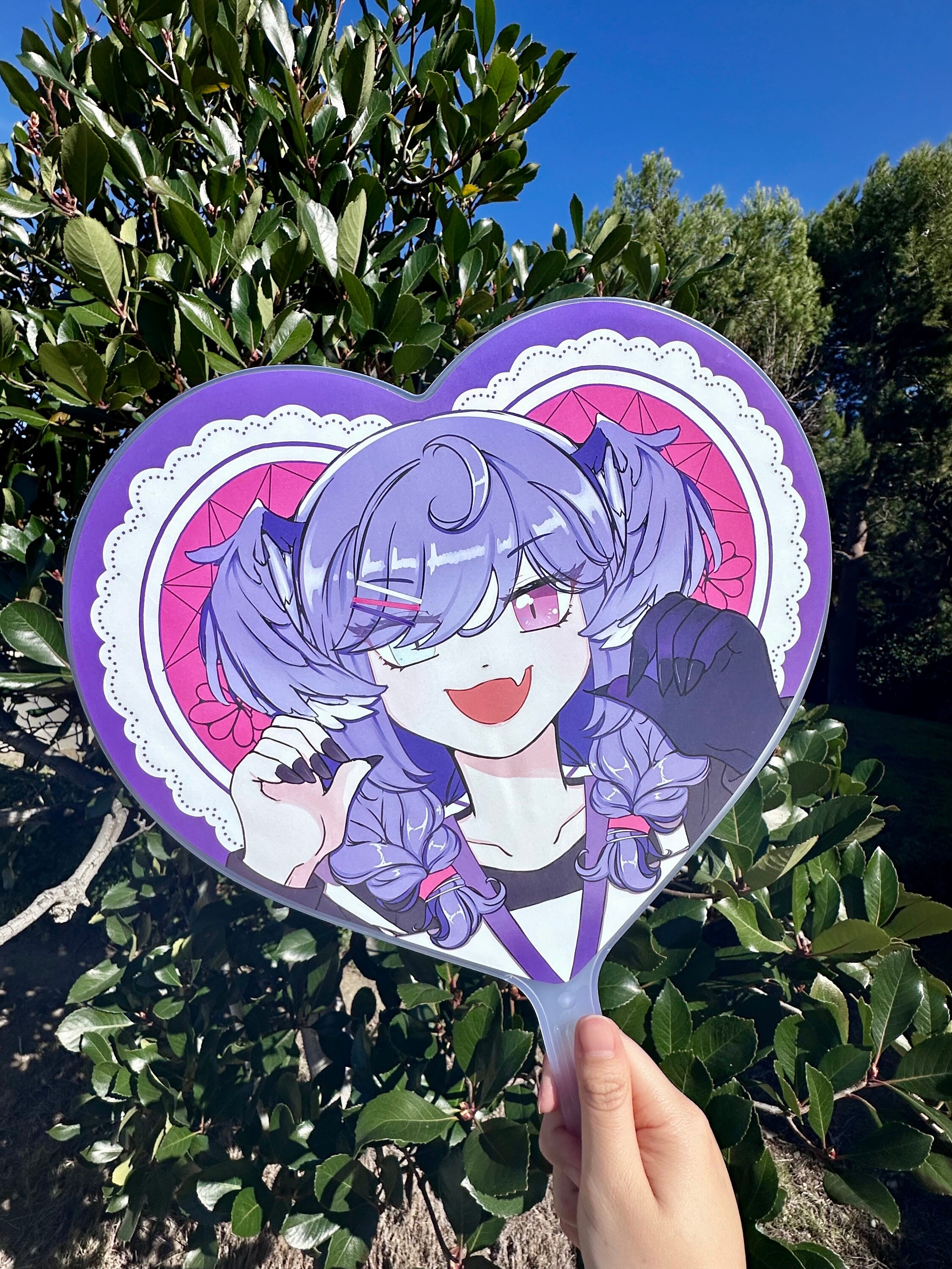 Vtuber Heart Fan obsydia - Etsy