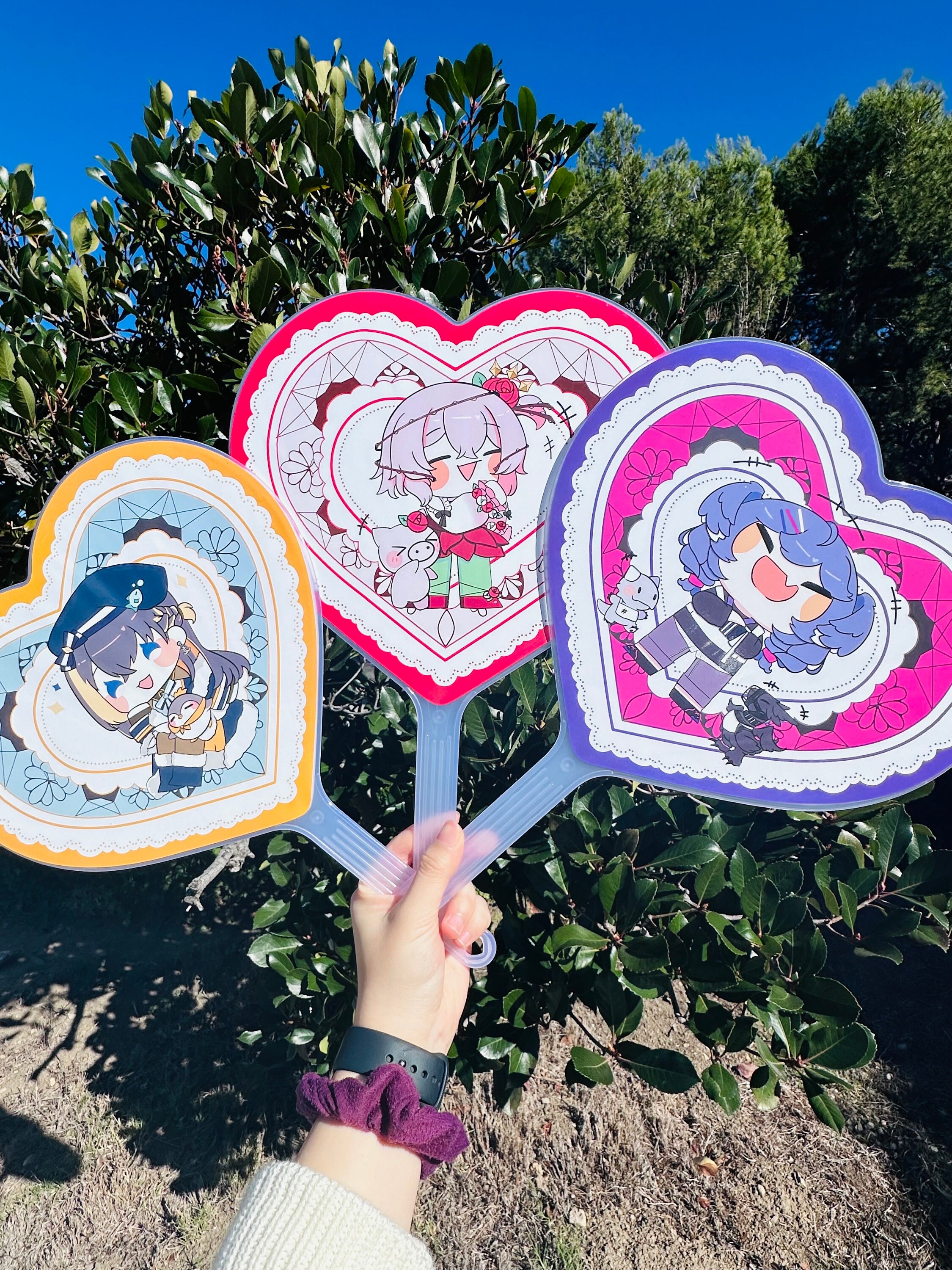 Vtuber Heart Fan obsydia - Etsy