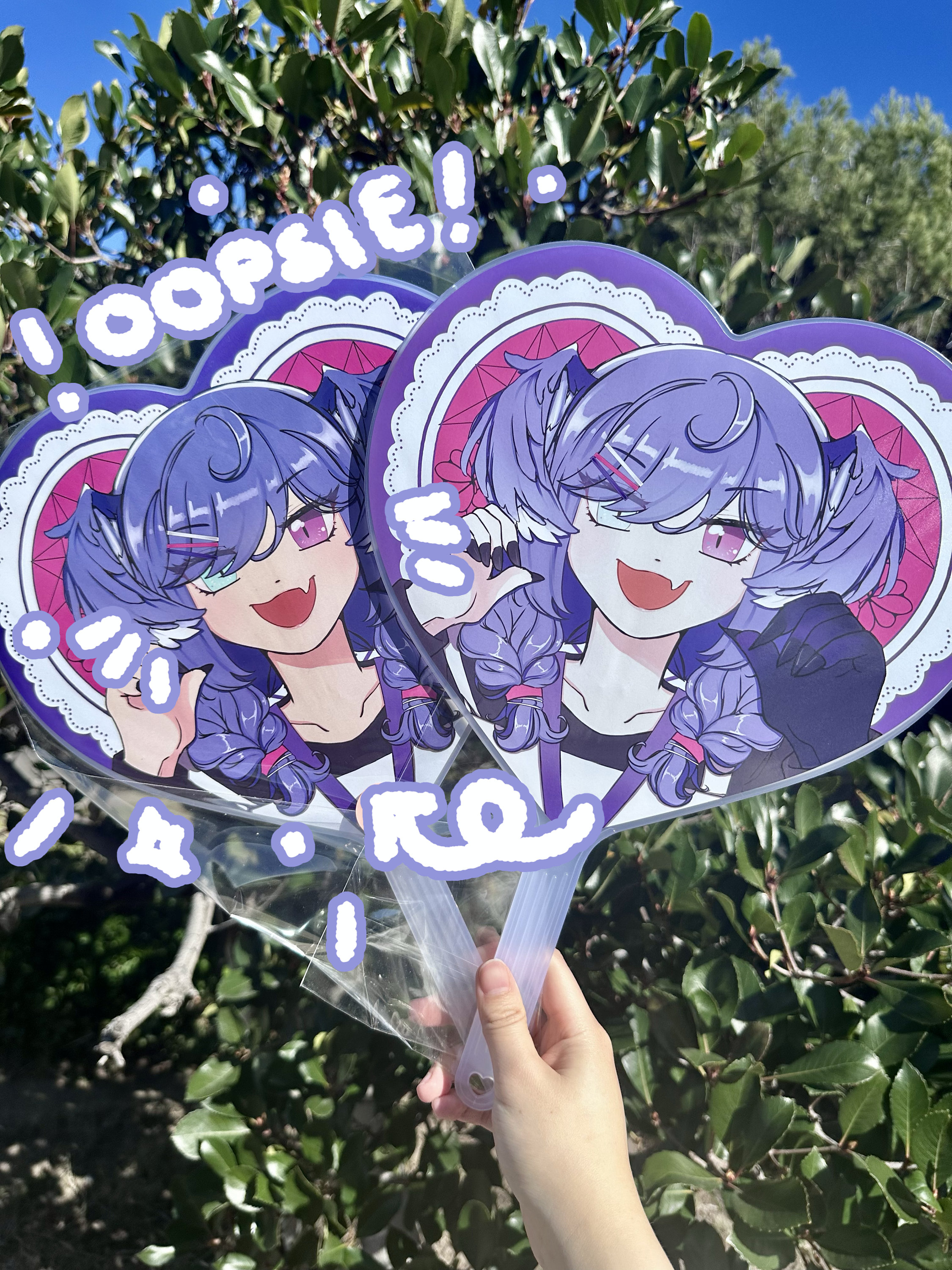 Vtuber Heart Fan obsydia - Etsy