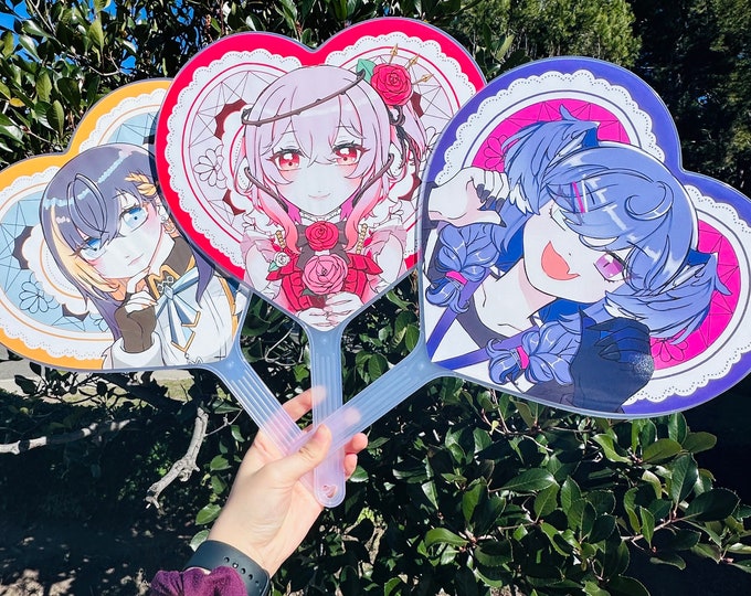 Vtuber Heart Fan obsydia - Etsy
