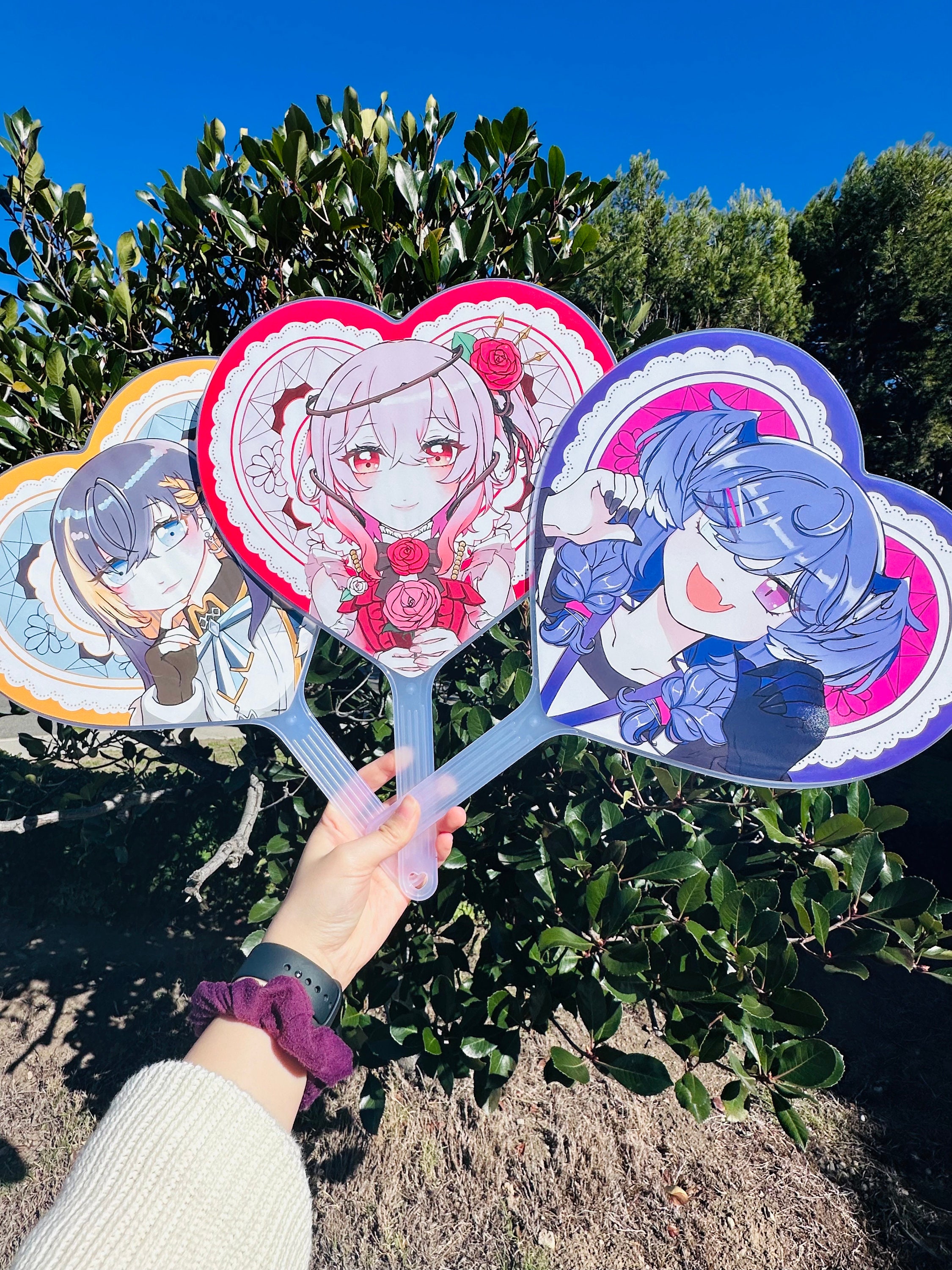 Vtuber Heart Fan obsydia - Etsy