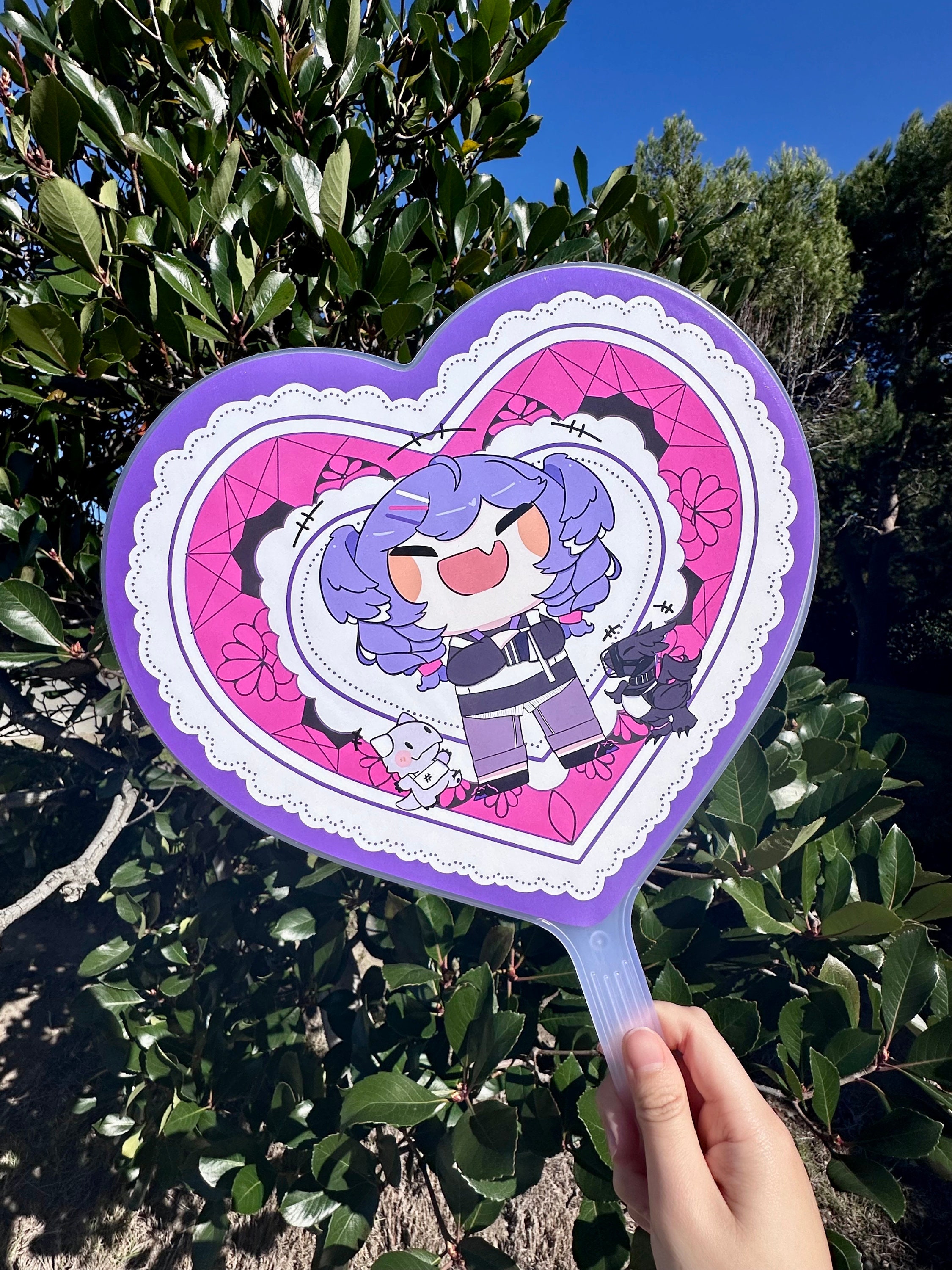 Vtuber Heart Fan obsydia - Etsy