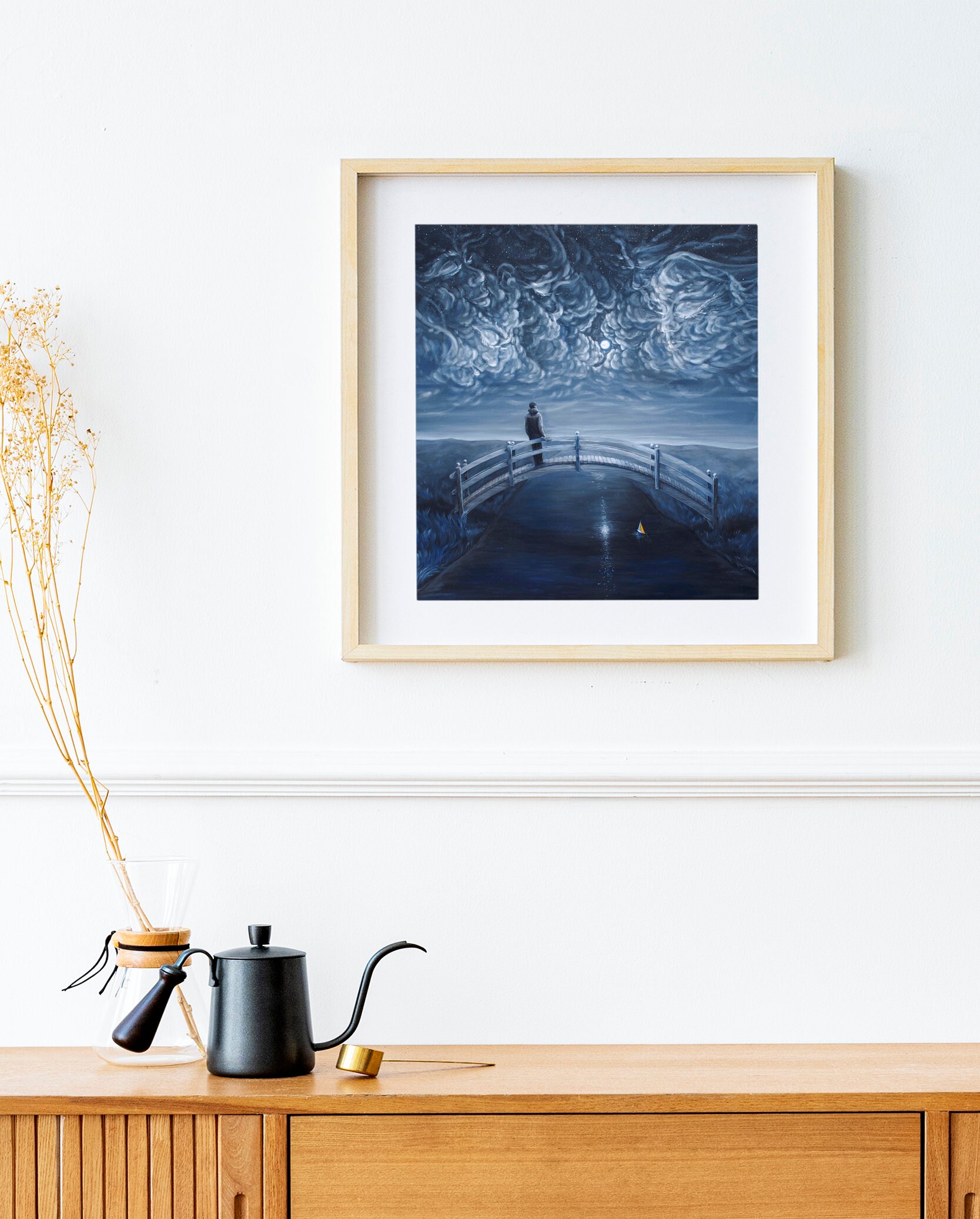 Build a Bridge: Fine Art Giclee Print of Original, Surreal Painting ...