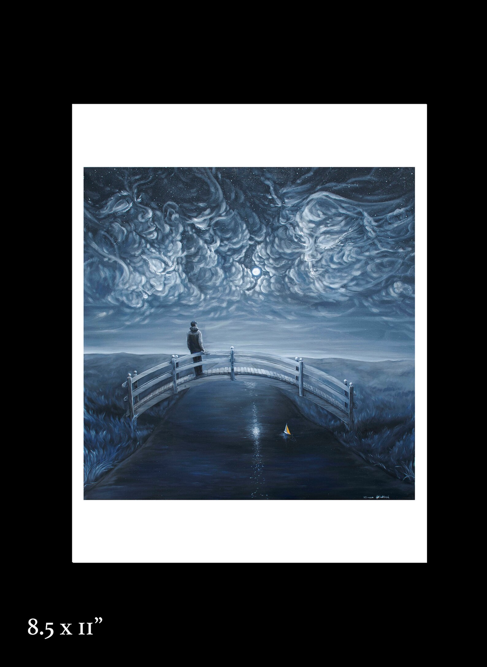 Build a Bridge: Fine Art Giclee Print of Original, Surreal Painting ...