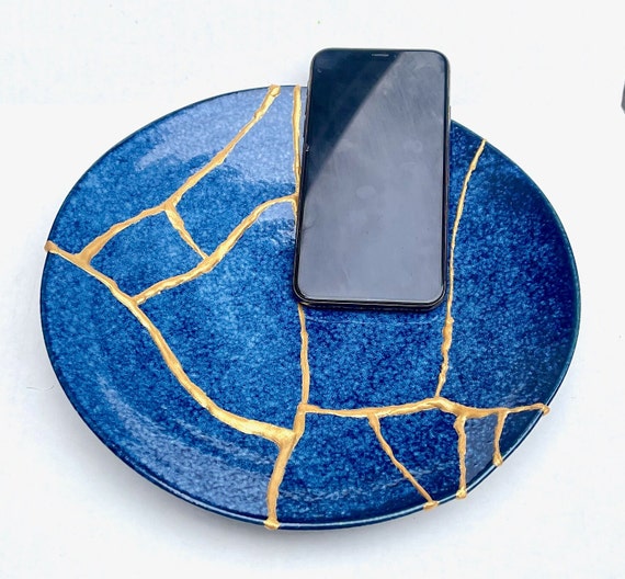 Large Kintsugi Plate Real Kintsugi Shallow Kintsugi Bowl - Etsy