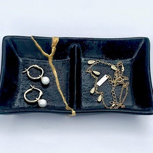 Kintsugi Jewelry Tray - Kintsugi Bowl (sauce Bowl) - Kintsugi Jewelry ...