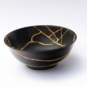 Large Midnight Blue Kintsugi Bowl Kintsugi Home Decor - Etsy