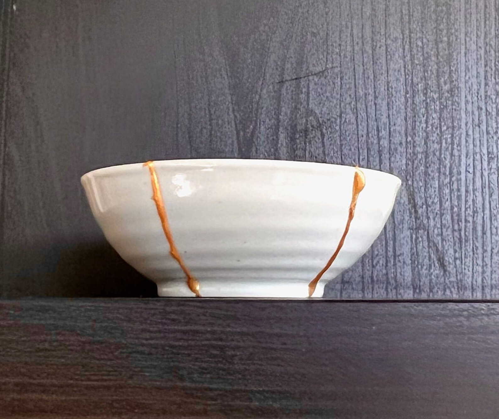 White Kintsugi Bowl - Kintsugi Jewelry Holder - Jewelry Container -gold ...