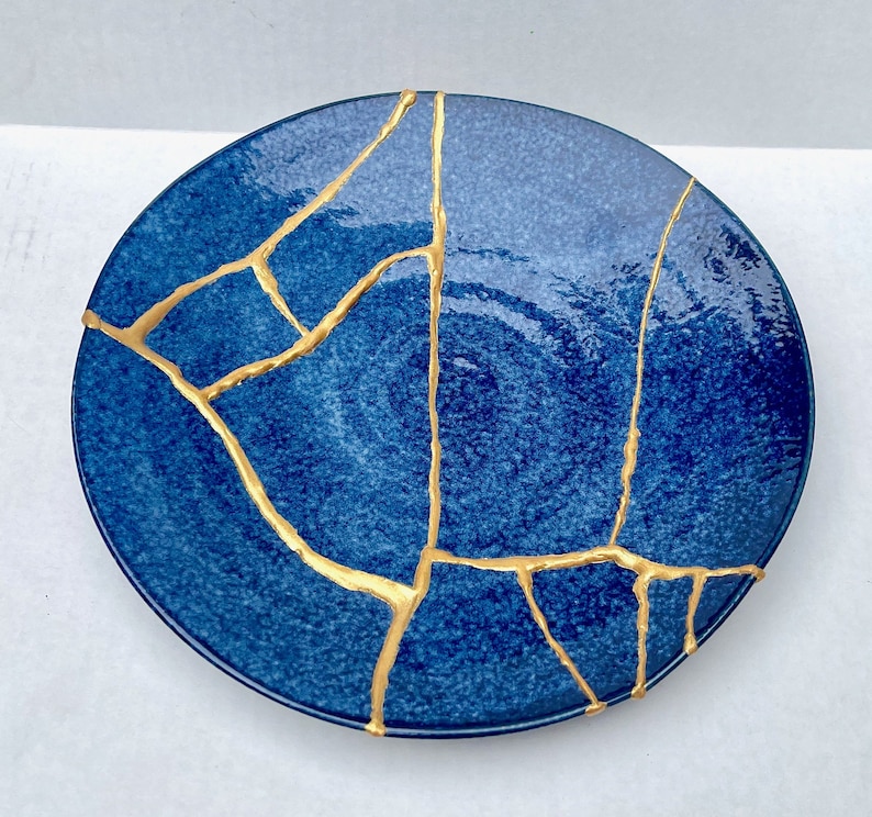 Large Kintsugi Plate Real Kintsugi Shallow Kintsugi Bowl - Etsy