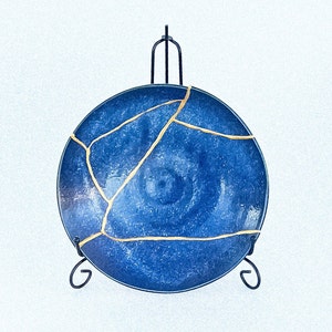 Large Kintsugi Plate - Real Kintsugi - Kintsugi Bowl - Kintsugi Pottery ...