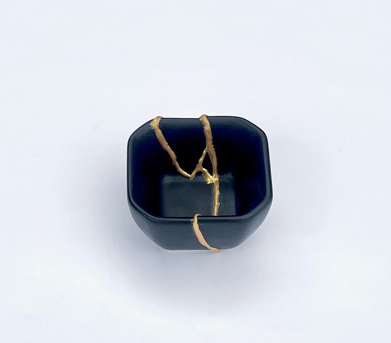 Small Kintsugi Jewelry Container Kintsugi Bowl sauce Bowl - Etsy
