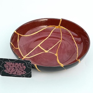 Red Kintsugi Bowl - Red, Gold & Black - Perfect Gift - Japanese Bowl ...
