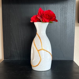Real Kintsugi Sake Bottle - Kintsugi Bottle - Kintsugi Vase - Black ...