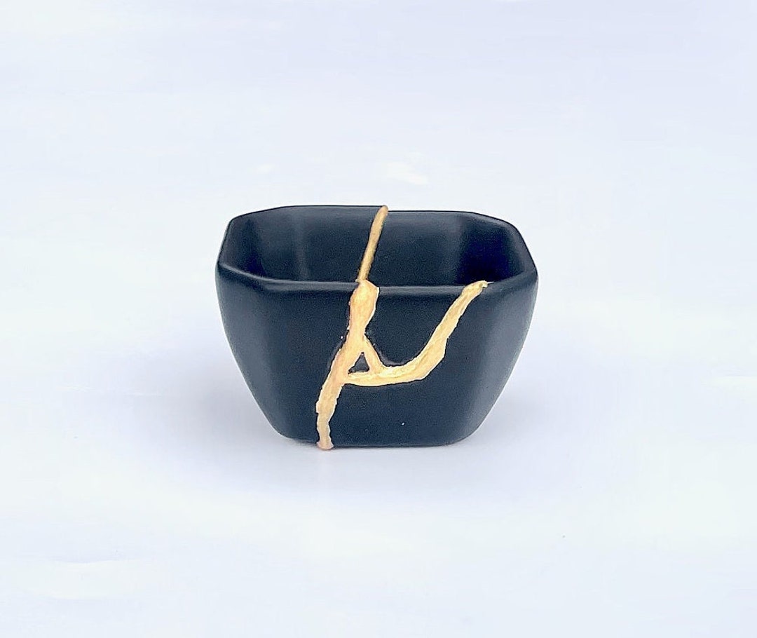 Small Kintsugi Jewelry Container Kintsugi Bowl sauce Bowl - Etsy