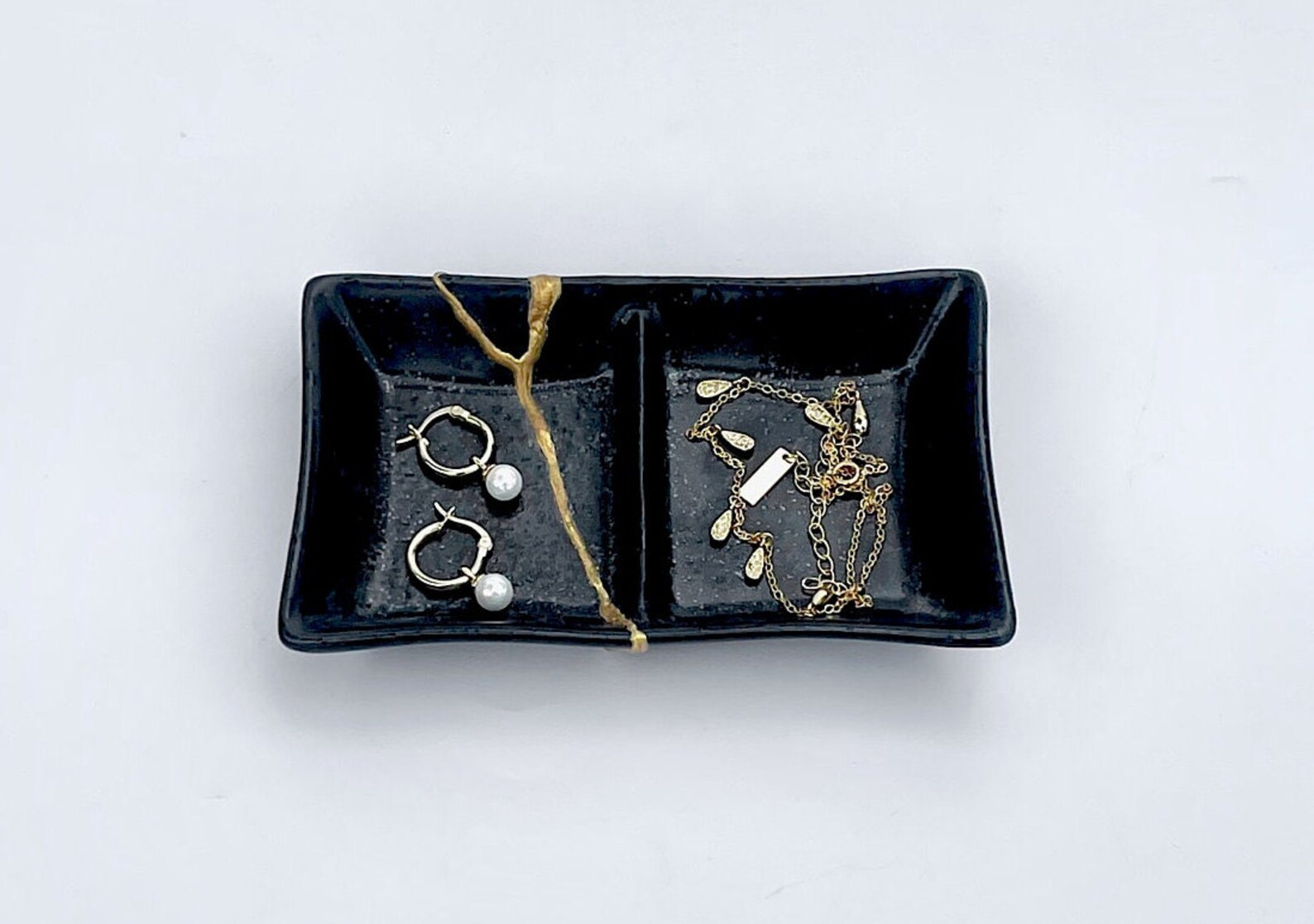 Kintsugi Jewelry Tray - Kintsugi Bowl (sauce Bowl) - Kintsugi Jewelry ...