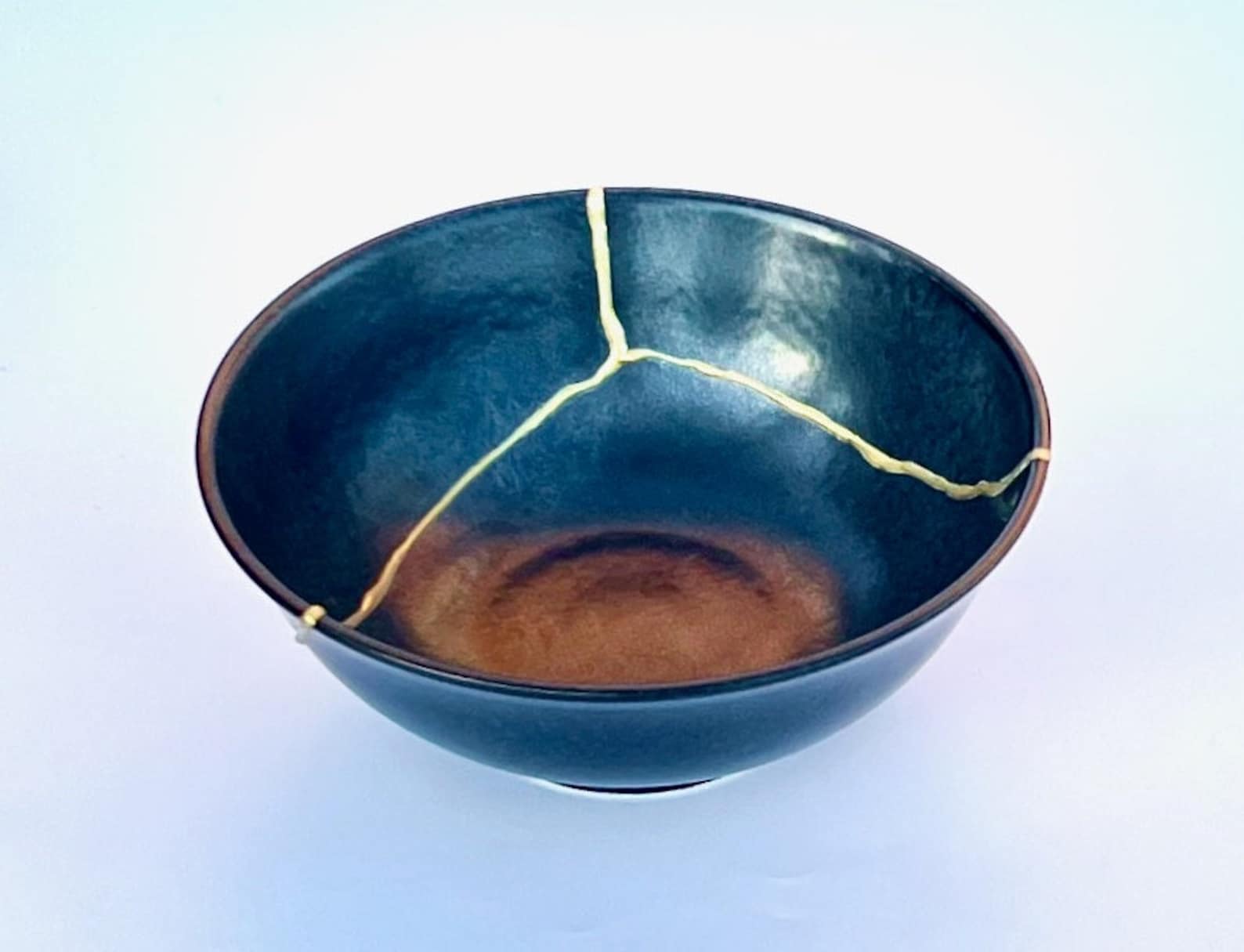 Large Midnight Blue Kintsugi Bowl - Kintsugi Home Decor - Kintsugi ...