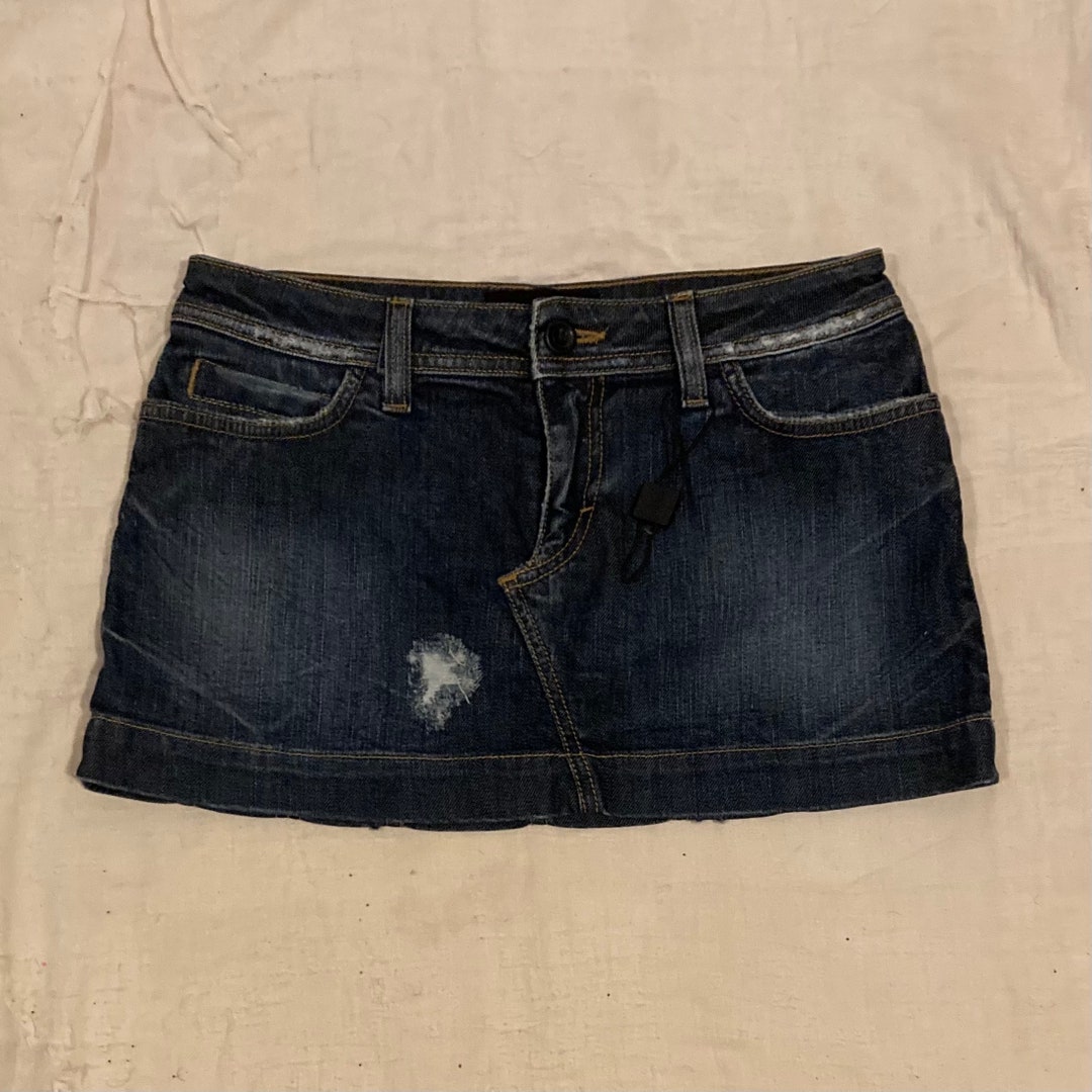 Y2K D&G Dolce Gabbana Denim Mini Skirt - Etsy