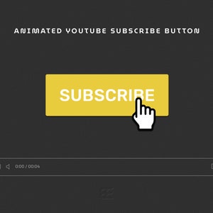 Yellow Animated Youtube Subscribe Button, Minimal Animation Design ...