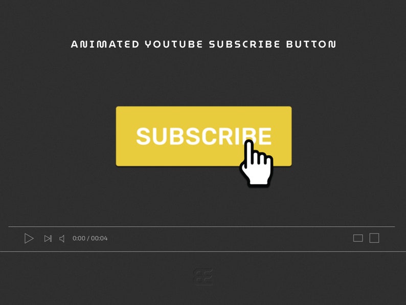 Yellow Animated Youtube Subscribe Button, Minimal Animation Design ...