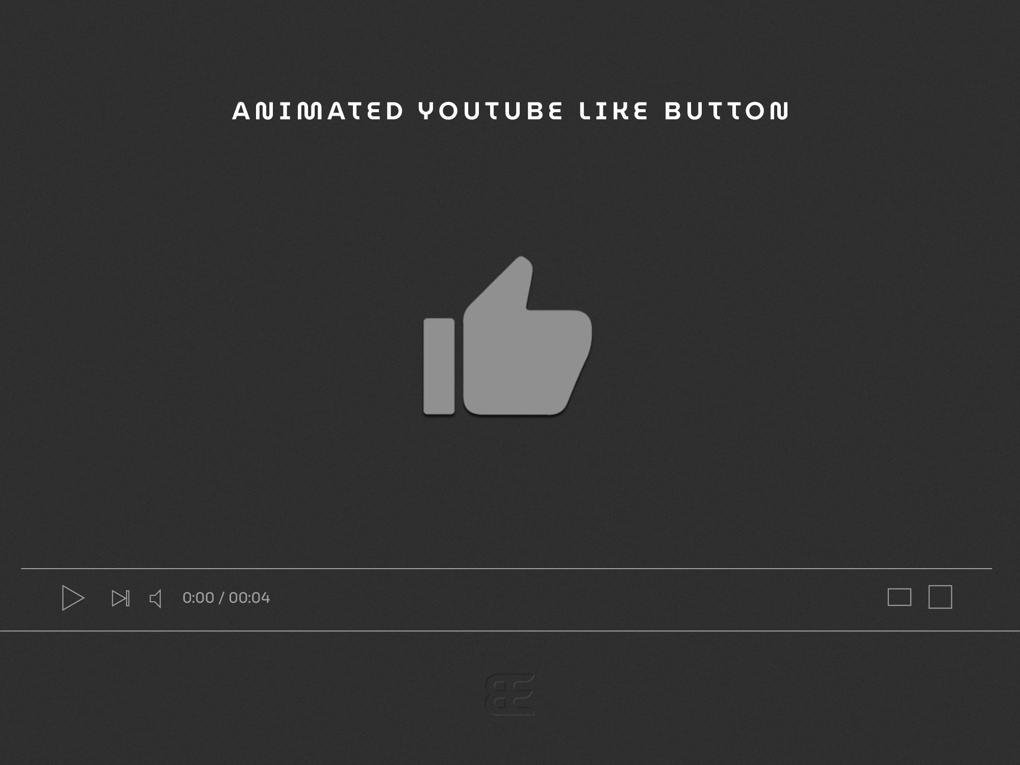 Animated Youtube Like Button, Minimal Animation Design, Thumbs Up, Like ...