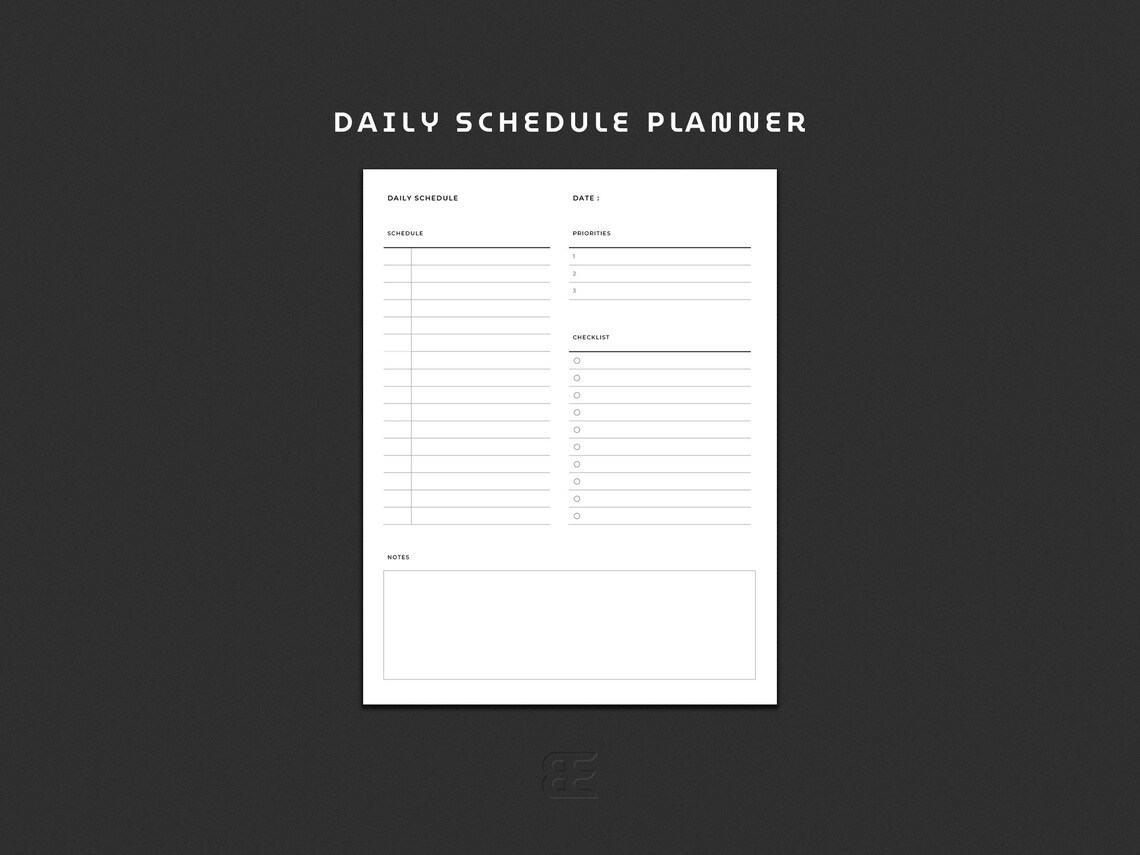 Printable Minimal Daily Schedule Planner Letter-size, Ready to Use ...