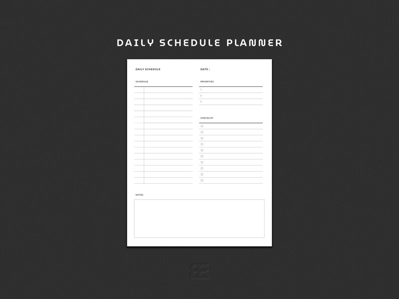 Printable Minimal Daily Schedule Planner Letter-size, Ready to Use ...